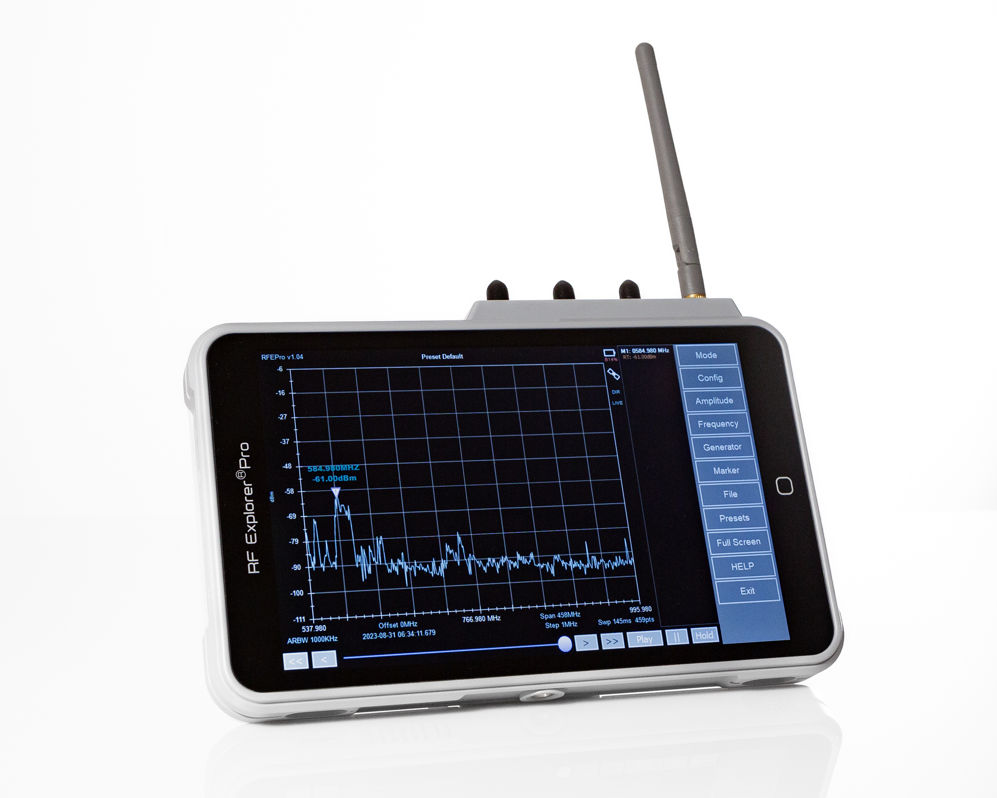 Announcing the all-new RF Venue RF-Explorer-Pro Hi-Res Touchscreen RF Spectrum Analyzer for ...